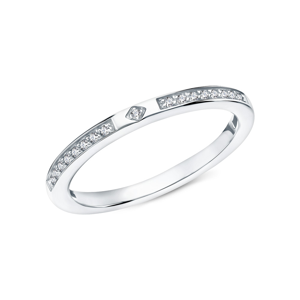 Серебряное кольцо с фианитами и муассанитами BASTET К-3911рс1613900 ...