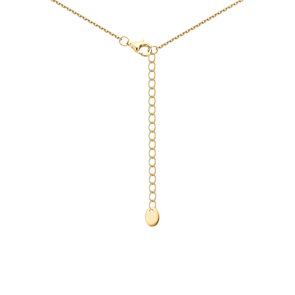 Серебряное шейное украшение с фианитами BASTET S57028-H9Y-01: жёлтое ...