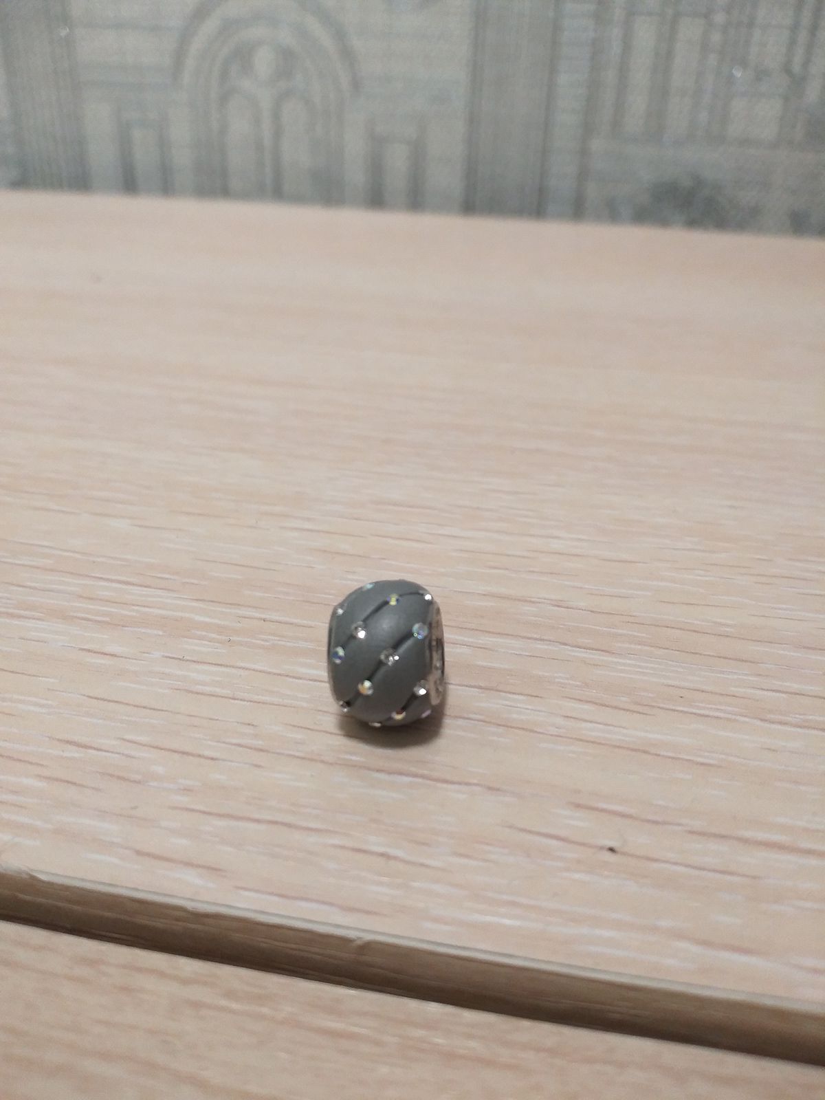 Серебряная подвеска - шарм с кристаллами Swarovski SUNLIGHT: белое ...