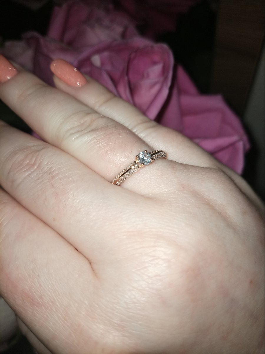 Золотое кольцо с фианитами SERGEY GRIBNYAKOV 80014100*: розовое золото ...