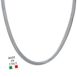 Серебряное шейное украшение БРЕНДЫ ИТАЛИИ S16715-H9W-01: белое серебро ...