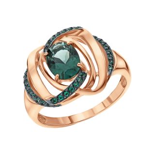 Золотое кольцо с фианитами и турмалинами МОСКОВСКИЙ ЦЕПЕВЯЗАЛЬНЫЙ ЗАВОД ...